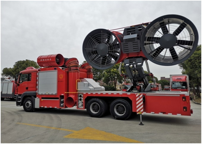Powerful Custom Smoke Exhaust Fire Engine with Two Large Fans for ...