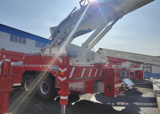 6×4 Driving Single Cab Hydraulic Aerial Ladder Fire Truck with full ...