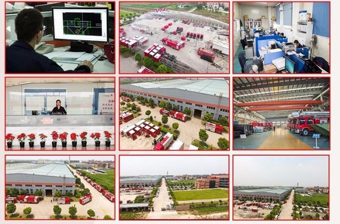 Shanghai Jindun VOLVO FM540 84R Aerial Ladder Fire Truck H Style Outrigger