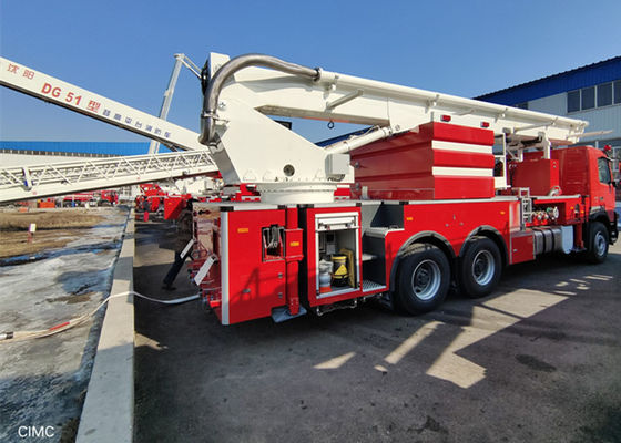 435Hp Aerial Ladder Platform Firefighting Vehicle 6x4 Drive 4500mm ...