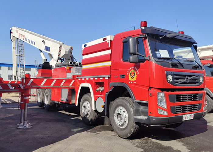 Shanghai Jindun H Style Aerial Ladder Fire Truck Platform 250kw Engine ...