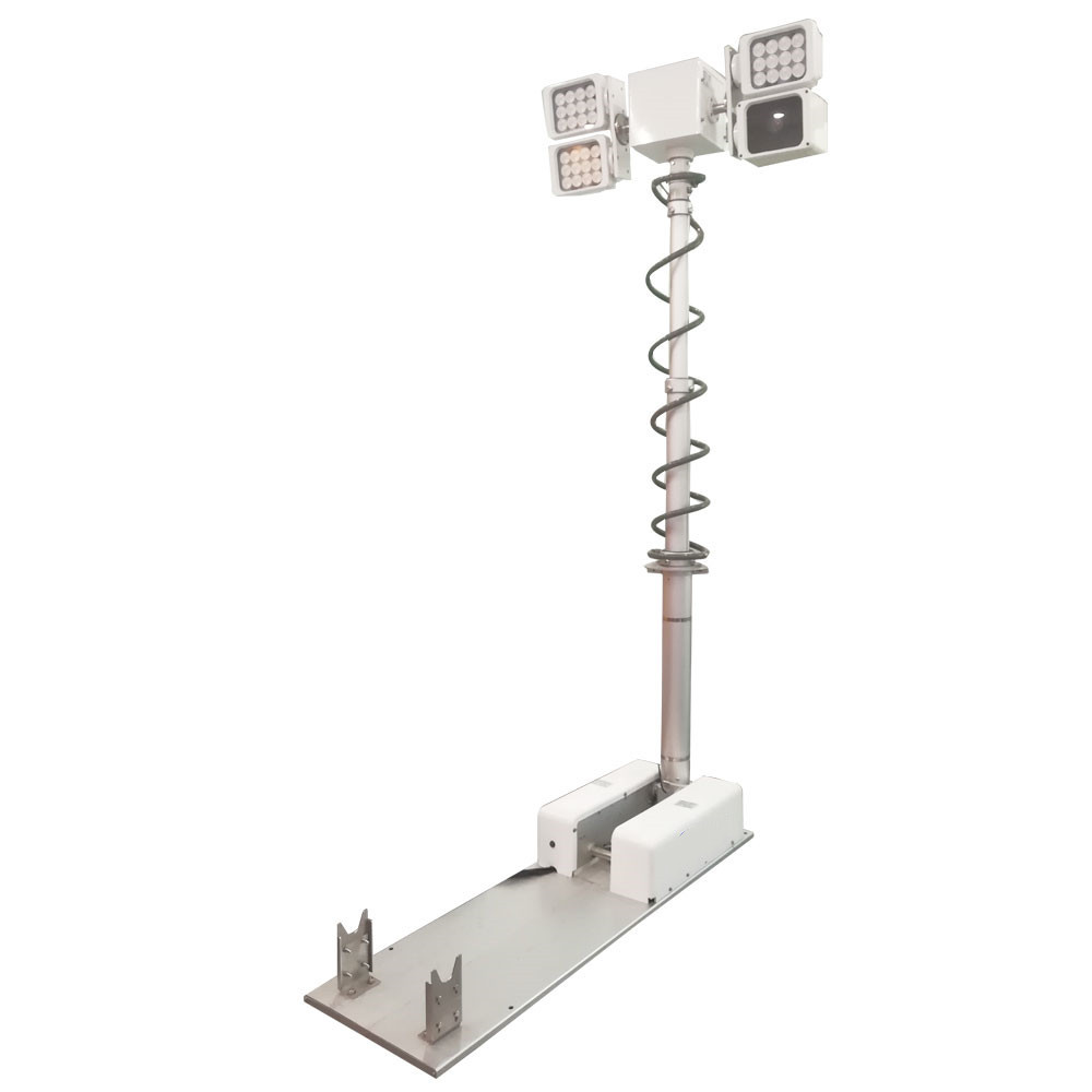 3.5M Vehicle Mounted Mobile Emergency LED Light Tower For Fire Truck