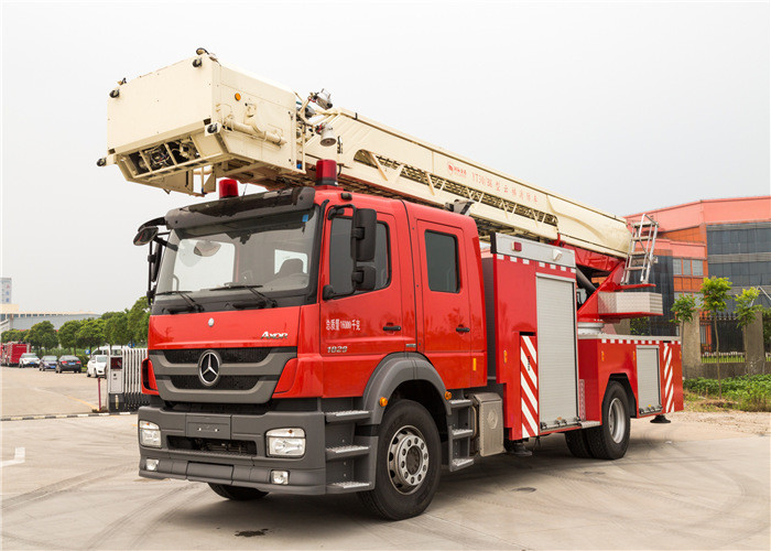 32m 6×4 Aerial Fire Truck with Telescopic Ladder used for rescue & Fire ...