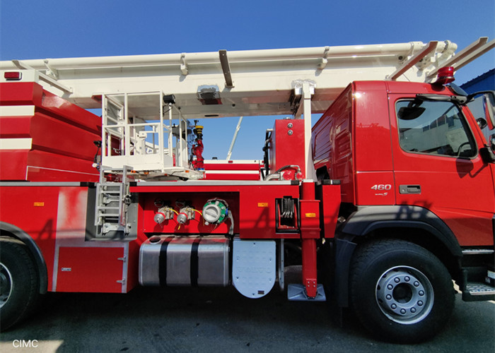 2100nm 1080rpm Aerial Ladder Fire Vehicle with Fire Monitor Flowing ...