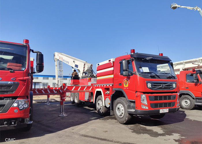 42600kg Full Mass 60M Aerial Ladder Truck , M Cab H Style Fire Fighting ...